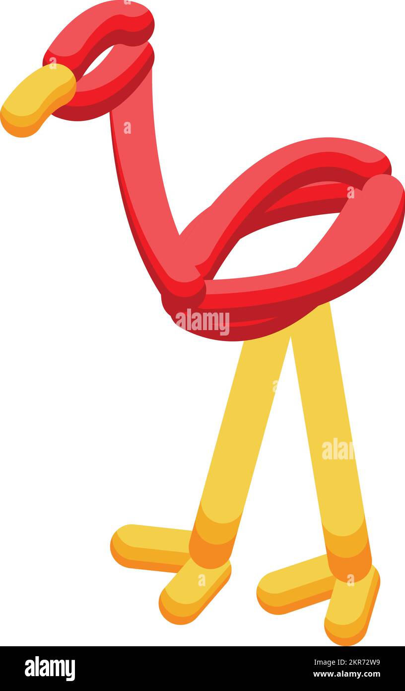 Lake bird balloon icon isometric vector. Art toy. Air helium Stock ...