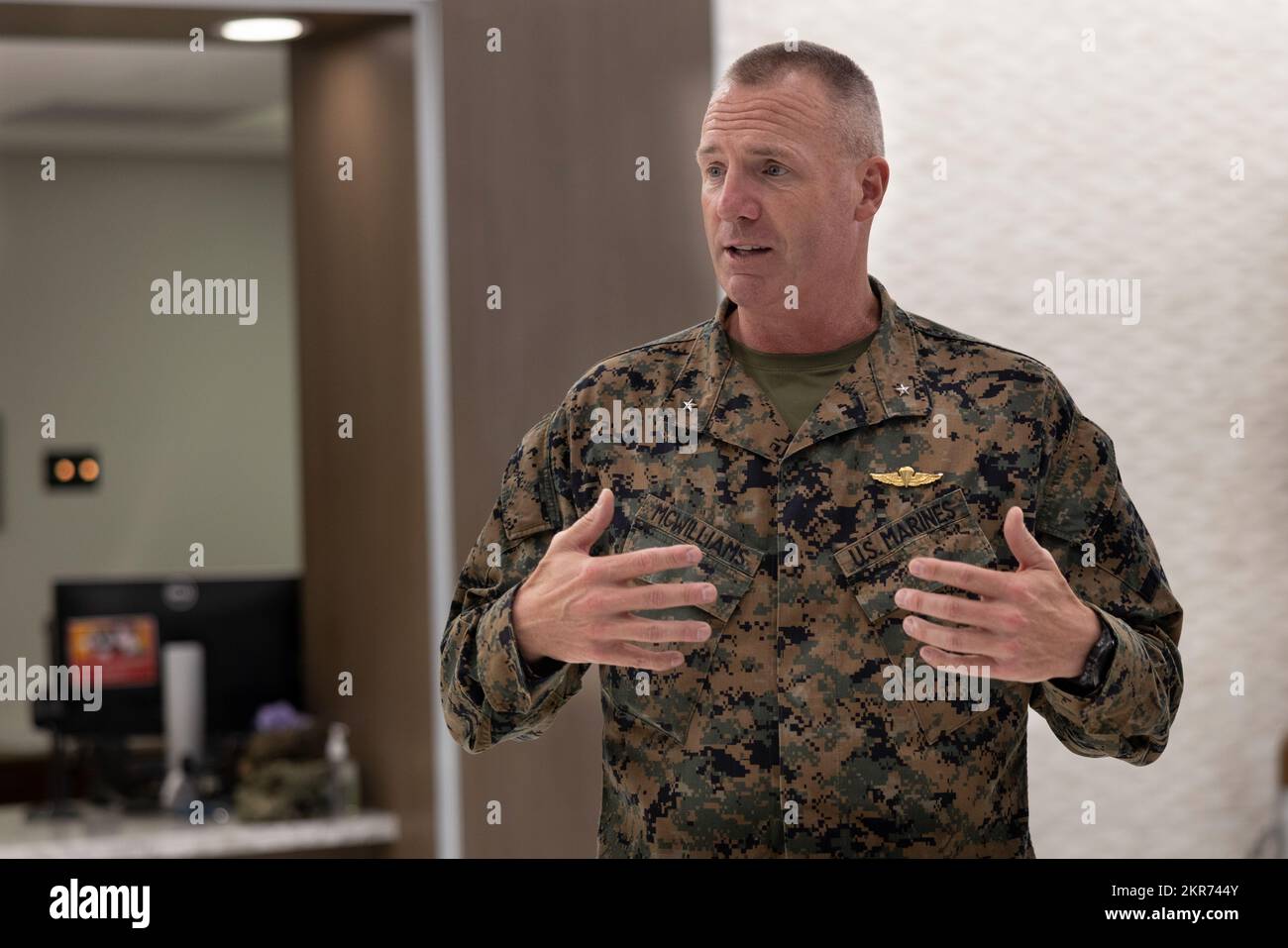 U.S. Marine Corps Brig. Gen. Michael McWilliams, the commanding general ...