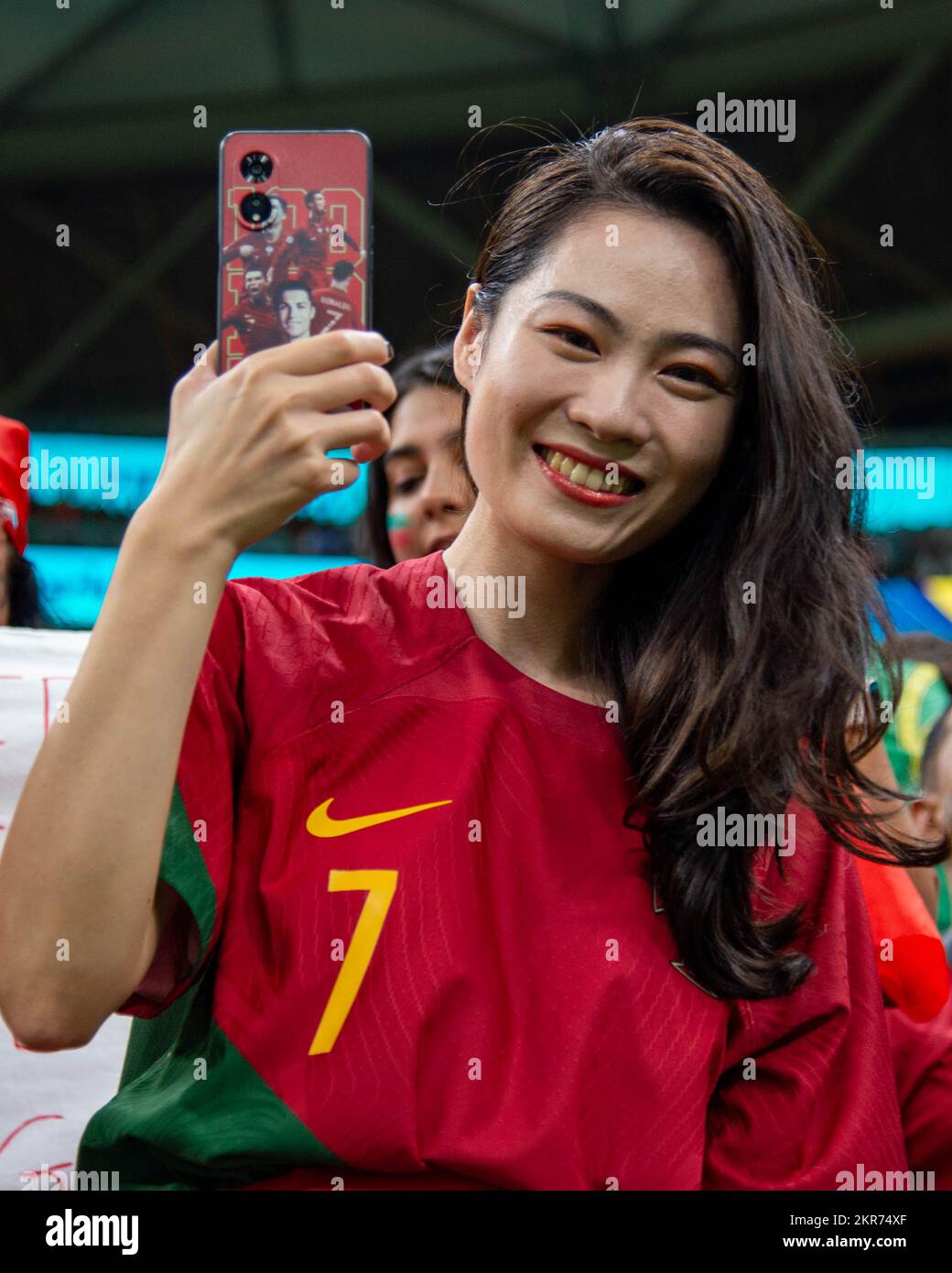 Portuguese fan during the FIFA World Cup Qatar 2022 Group H match ...