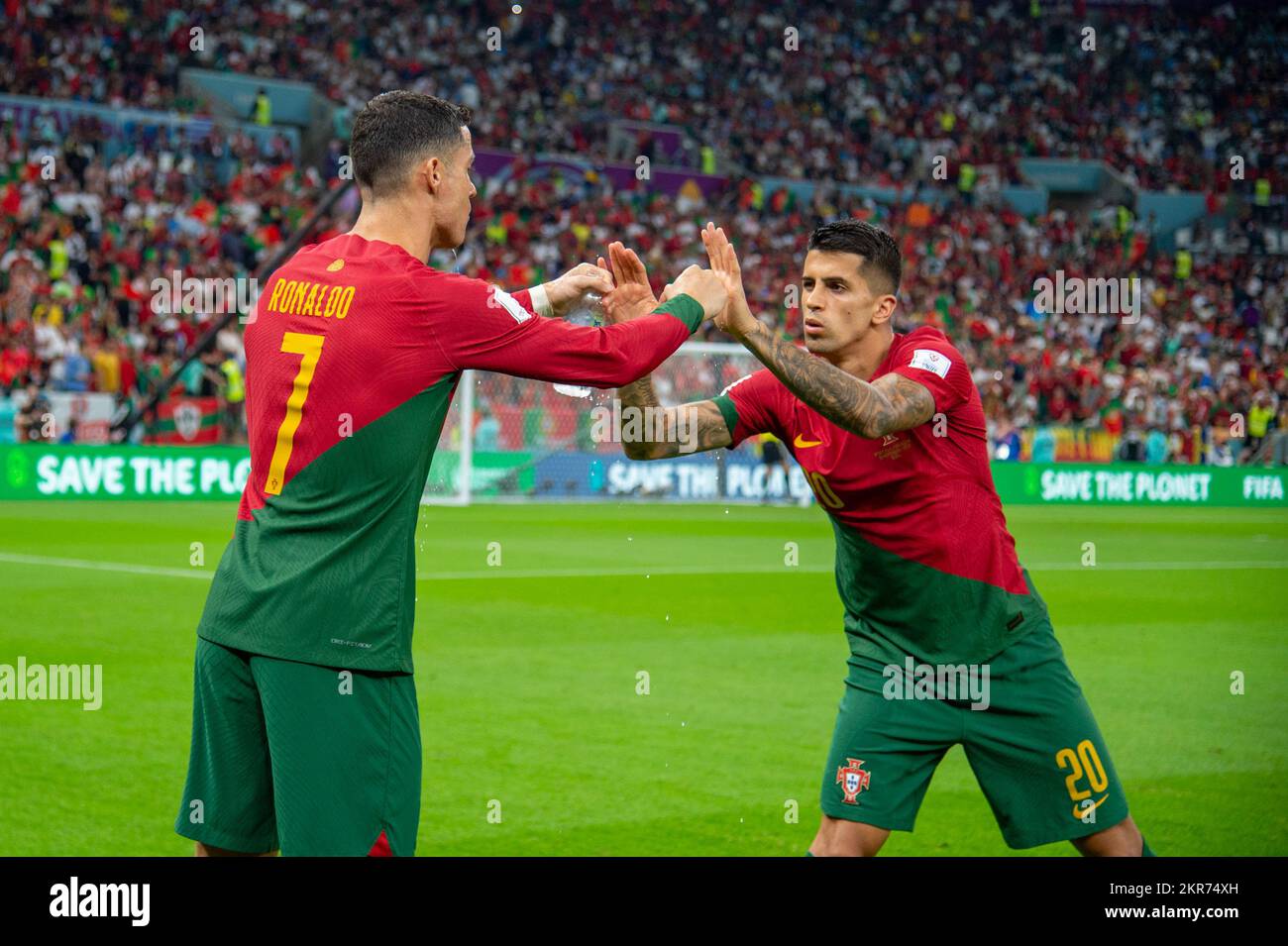 Cristano Ronaldo of Portugal and Joao Cancelo of Portugal during the ... Cristano Ronaldo of Portugal and Joao Cancelo of Portugal during the ...
