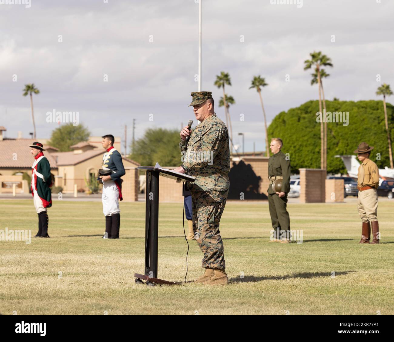 U.S. Marine Corps Col. Charles Dudik, commanding officer, Marine Corps ...