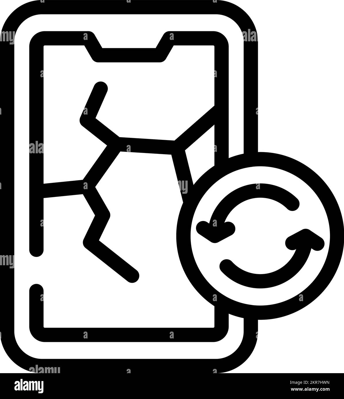 Recycling smartphone icon outline vector. Waste factory. Reuse plastic ...