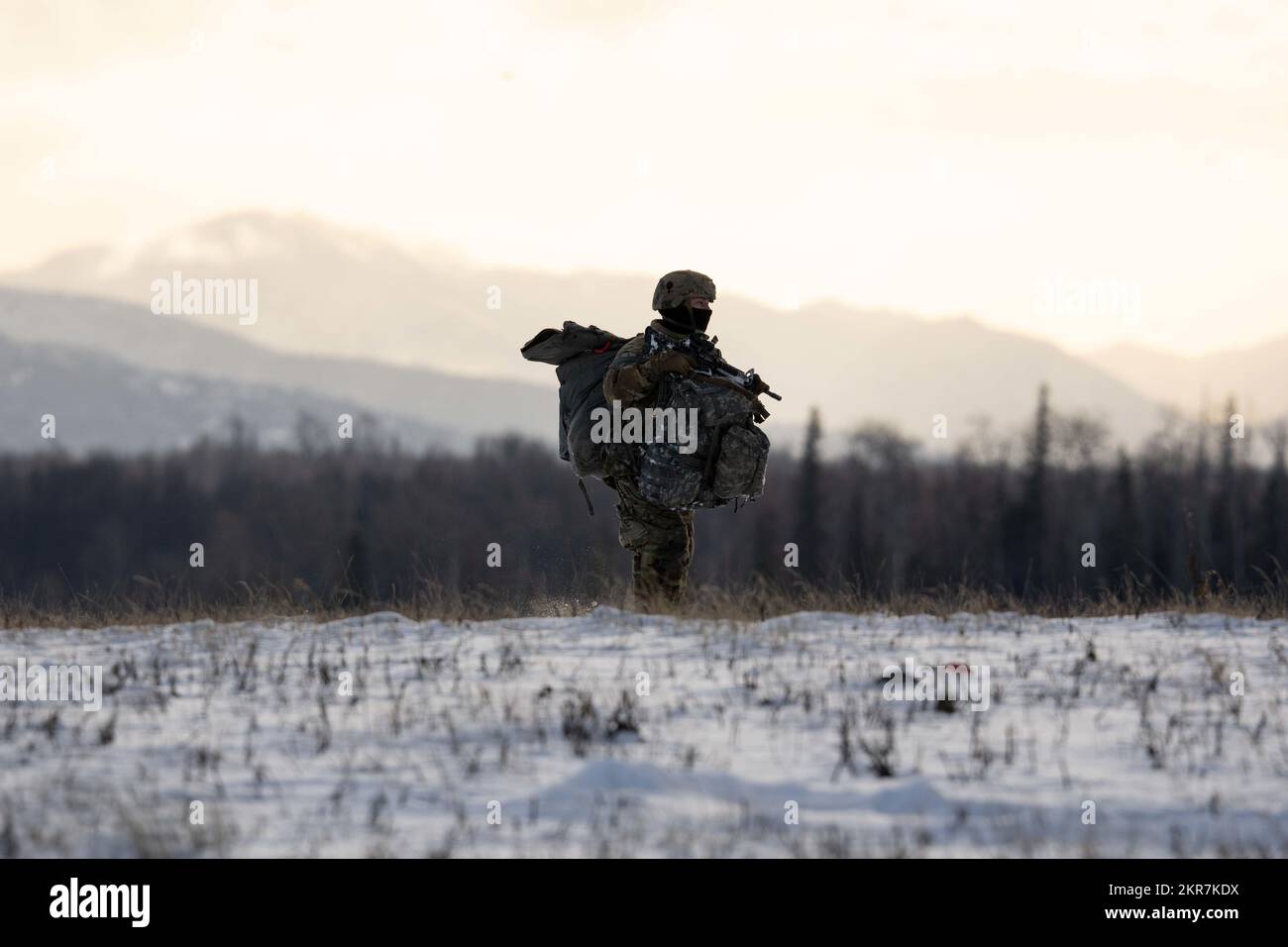 A U.S. Army paratrooper assigned to the 2nd Battalion, 377th Parachute ...