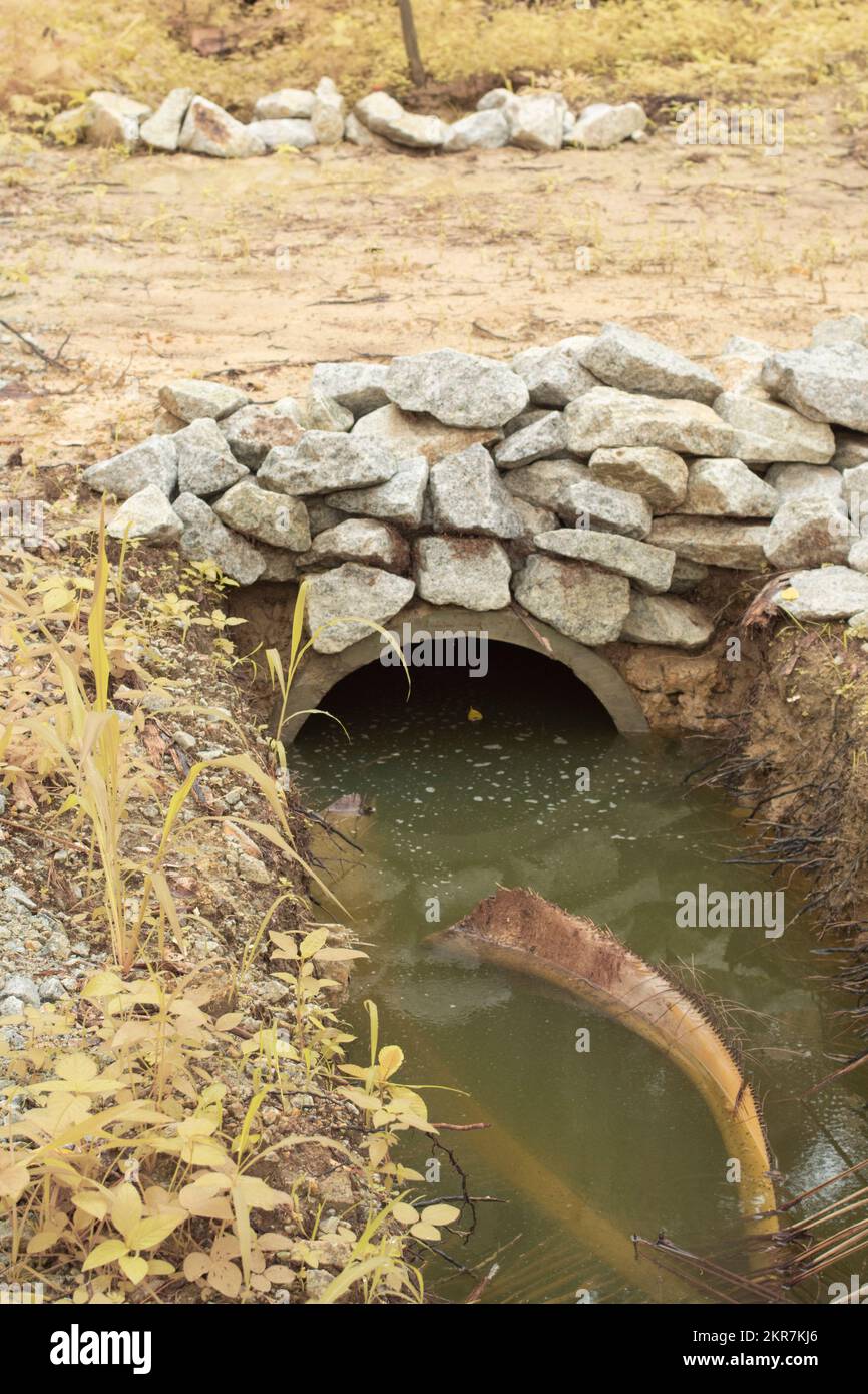 infrared image of the stagnant rain water inundated at the oil palm ...