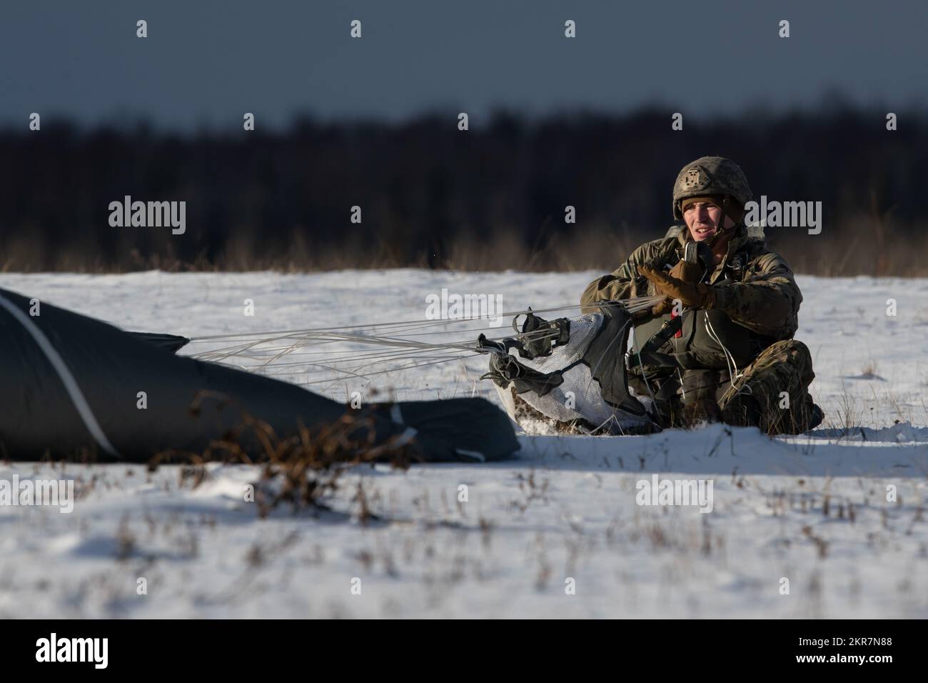 U.S. Army Spc. Daniel Chamberlain, a paratrooper assigned to Alpha ...