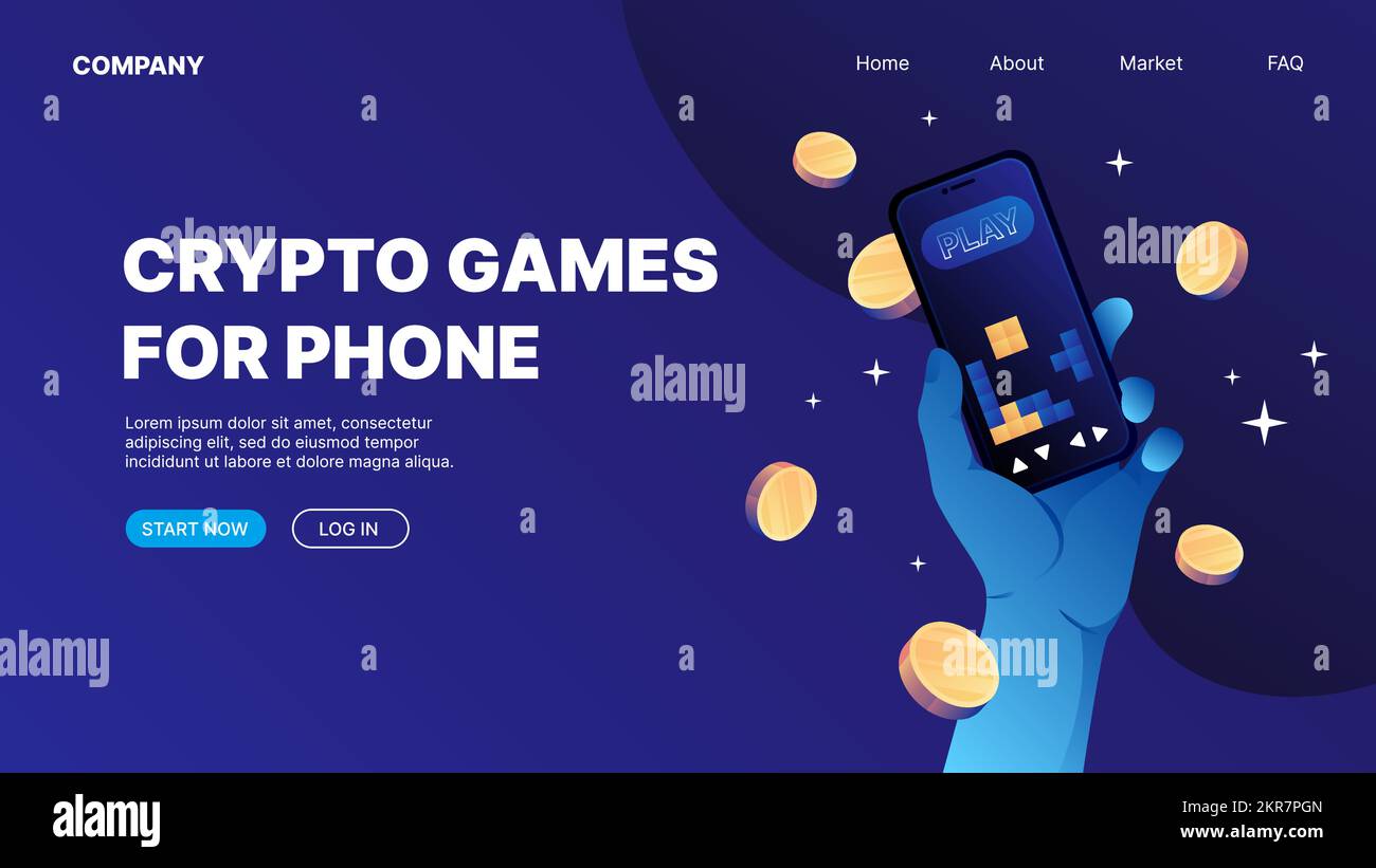 P2E Games. Blockchain VR Games. P2E Crypto Games Landing Page Concept ...
