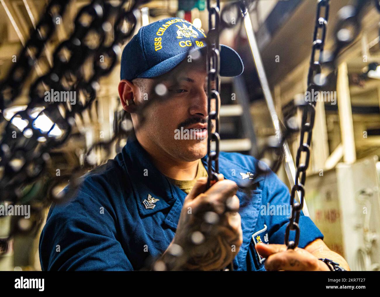 PHILIPPINE SEA (Nov. 9, 2022) Machinist Mate 1st Class Rafael Espinoza ...