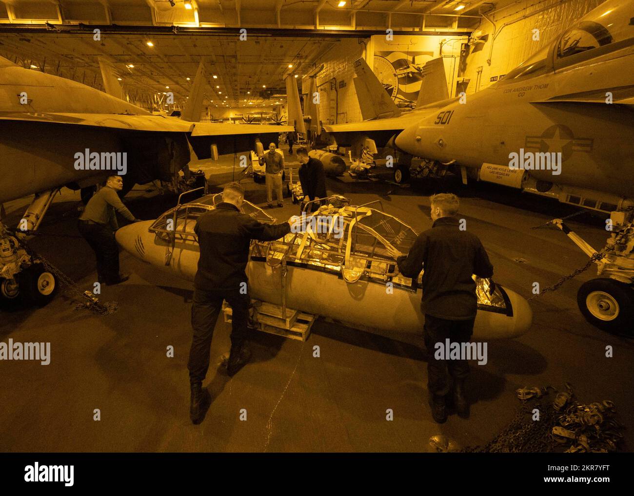 Sailors assigned to the "Gray Wolves" of Electronic Attack Squadron ...