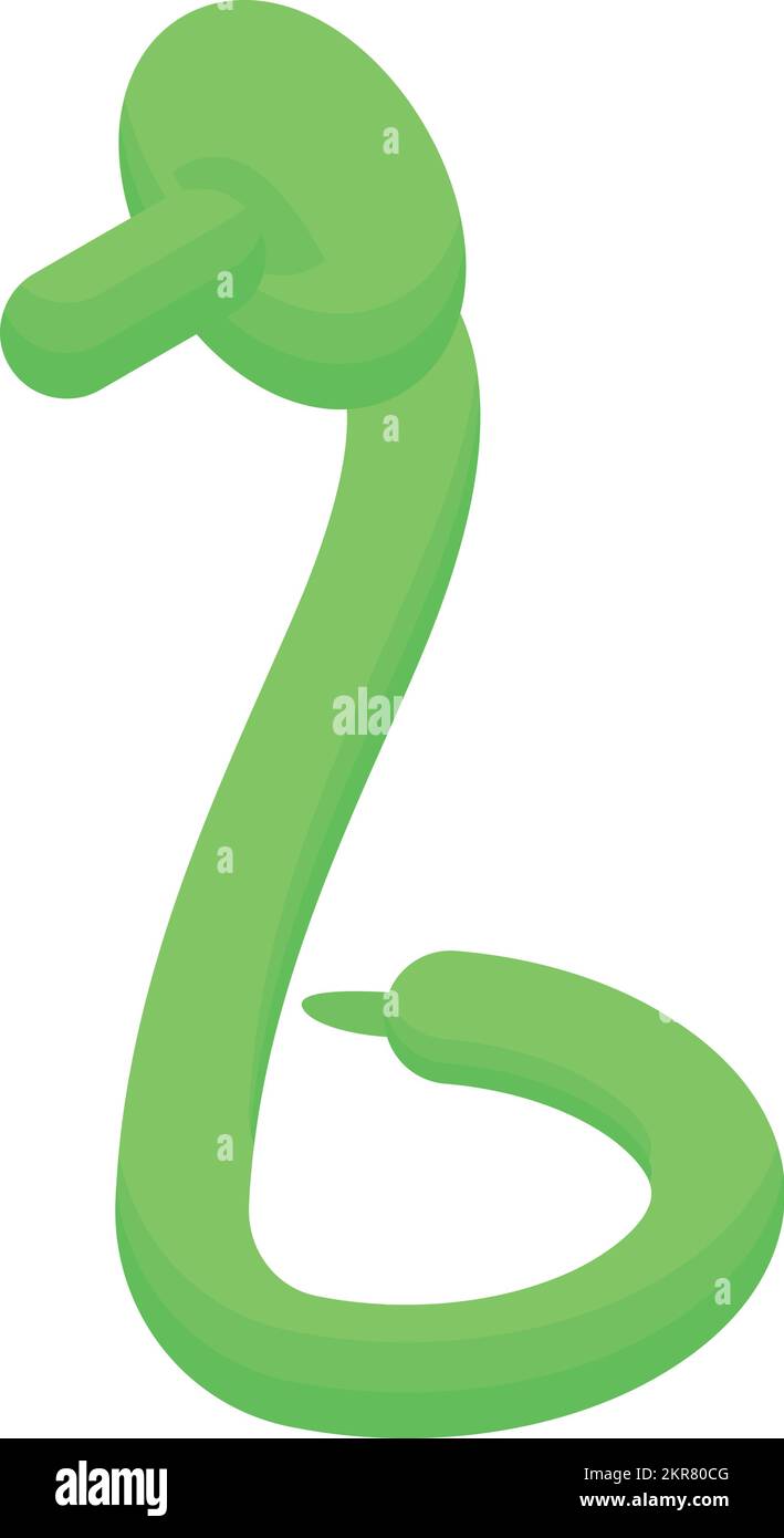 Balloon snake icon isometric vector. Animal toy. Party shape Stock ...