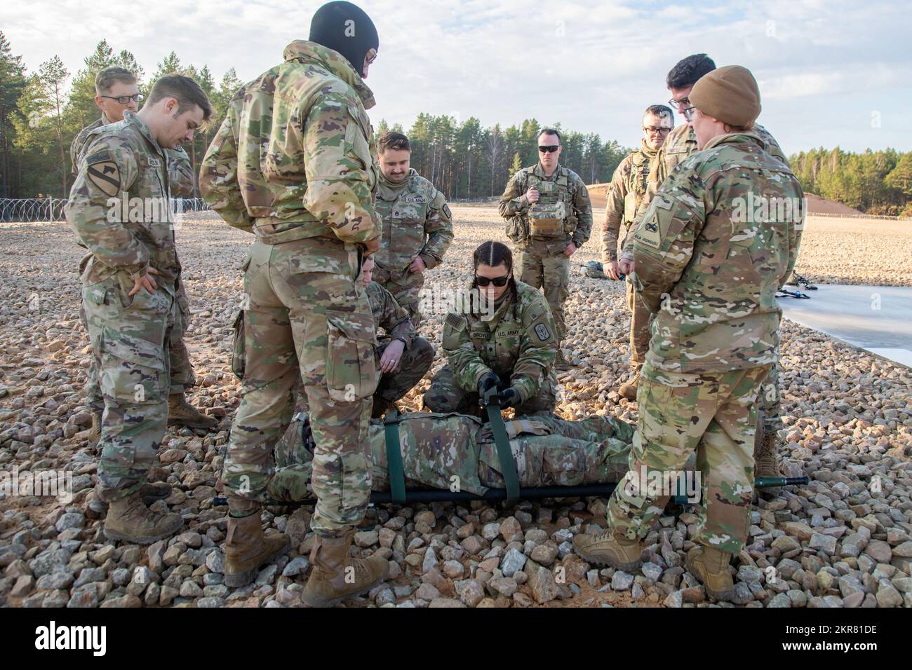 U.S. Soldiers assigned to Bravo Battery, Death Dealers, 2nd Battalion, 174th Air Defense ...