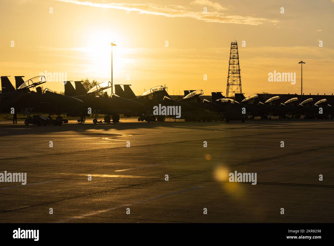U.S. Air Force F-15E Strike Eagles assigned to the 48th Fighter Wing ...