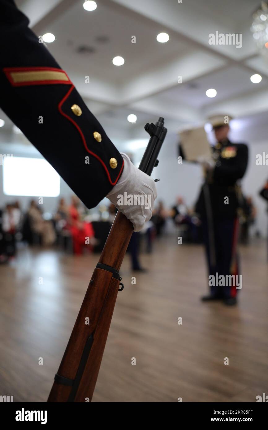 U.S. Marines with the 8th Marine Corps District(8MCD) color guard ...