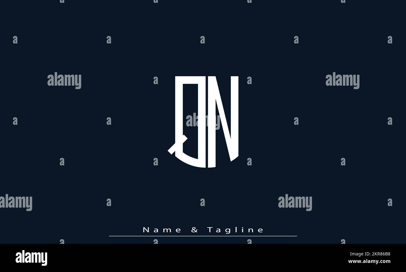 Alphabet letters Initials Monogram logo QN , NQ Stock Vector Image ...