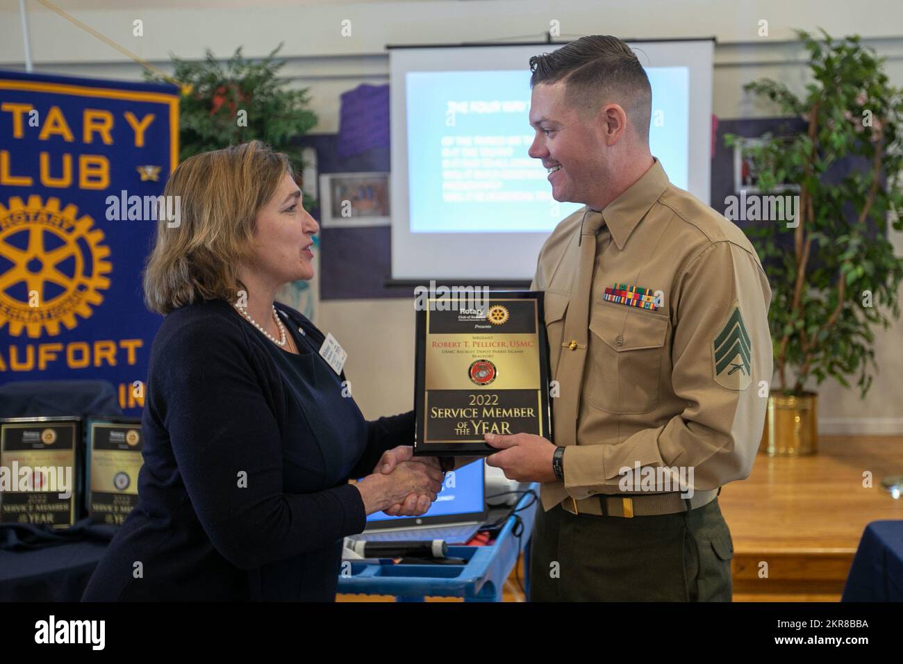 Whitney McDaniel, assistant governor of the Beaufort Rotary Club ...