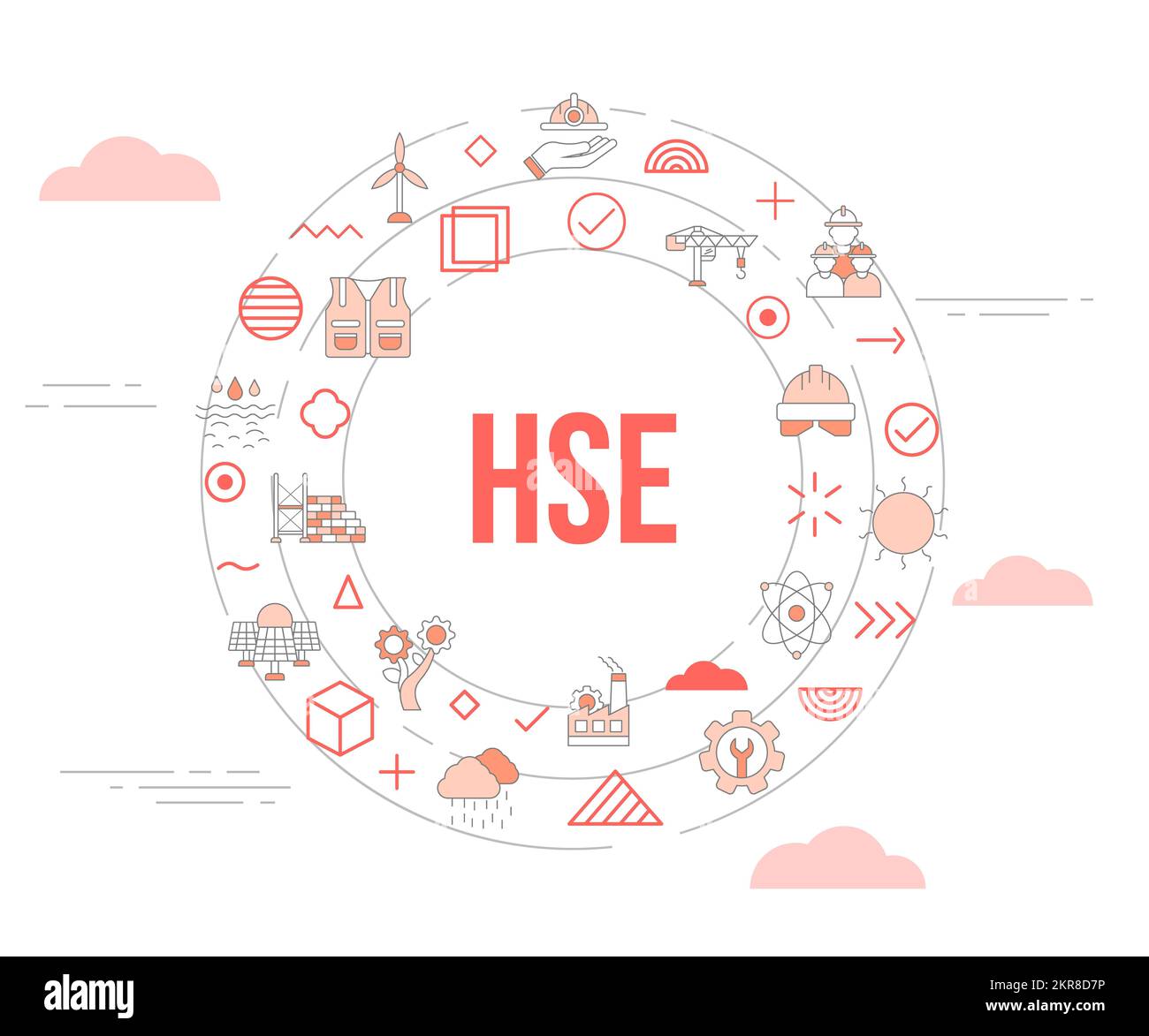 hse health safety environment concept with icon set template banner and ...