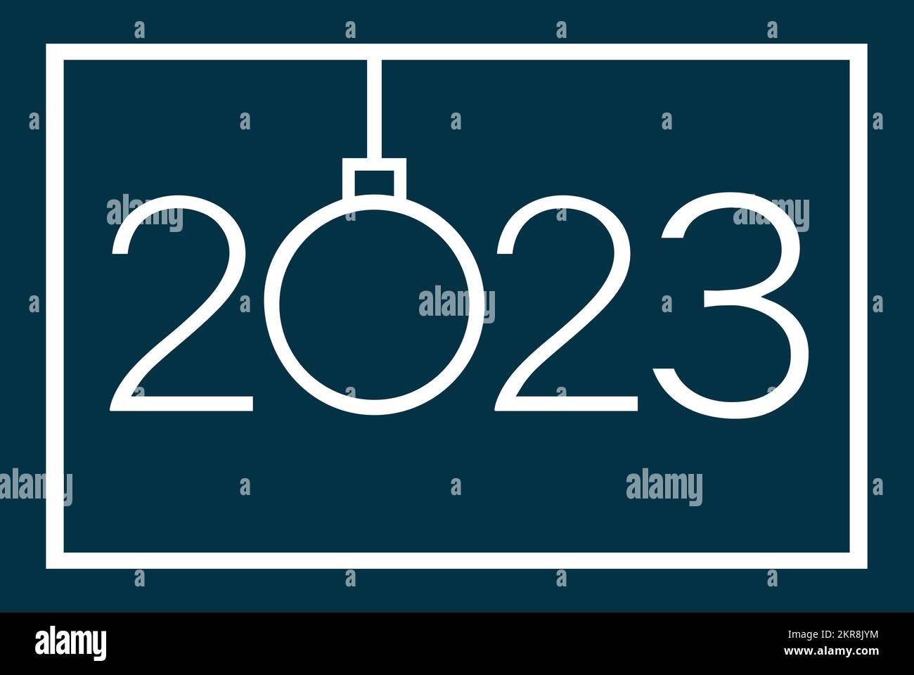 Happy new year 2023 greeting card design. Isolated vector illustration ...