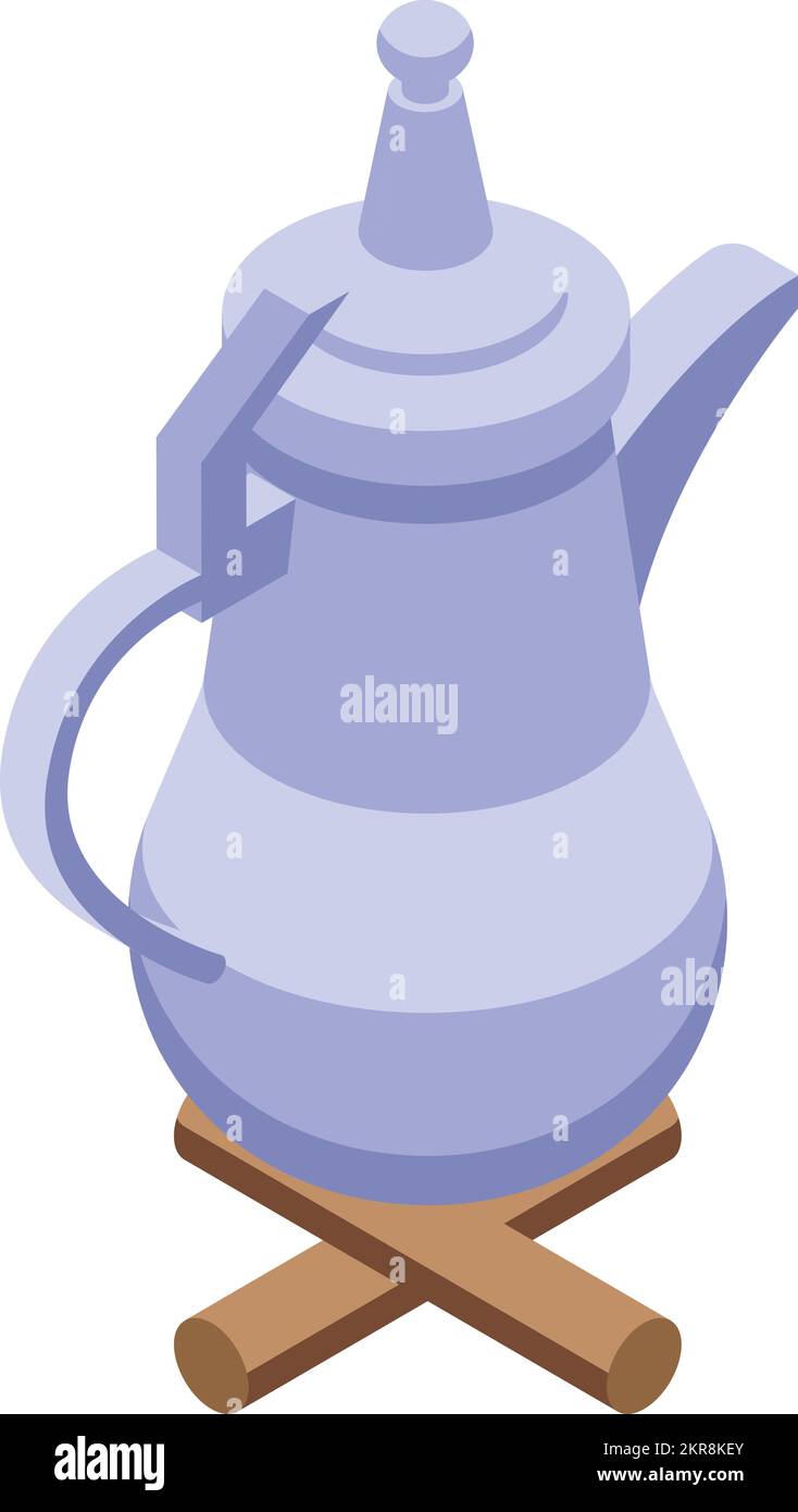 Tea pot icon isometric vector. Camp desert. Camer arab Stock Vector ...