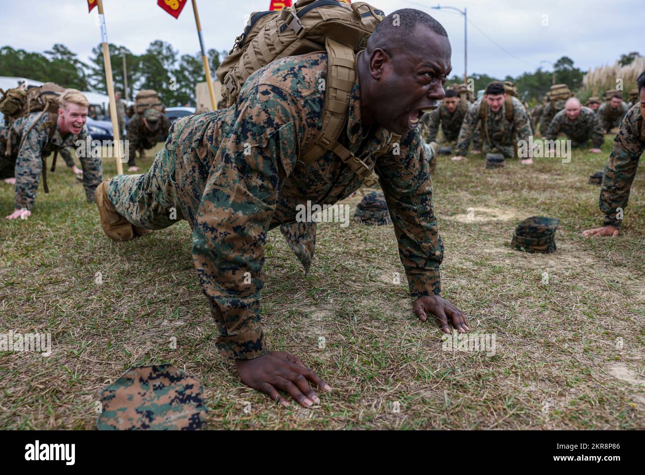 U.S. Marine Corps Sgt. Maj. Derrick S. Benbow, Sergeant Major of 8th Communication Battalion ...