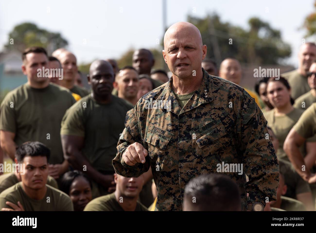 U.S. Marine Corps Lt. Gen. David G. Bellon, commander of Marine Forces ...