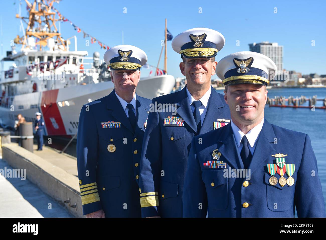 Lt. Cmdr. Tyler Kelley, commanding officer of the William Chadwick ...