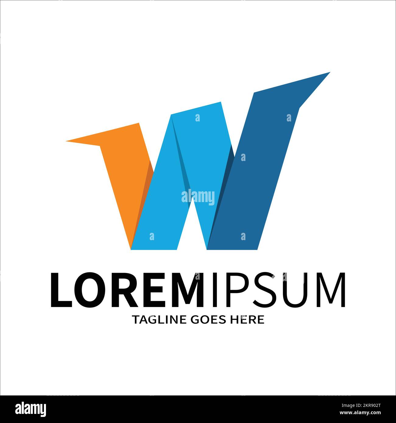 W logo icon hi-res stock photography and images - Alamy