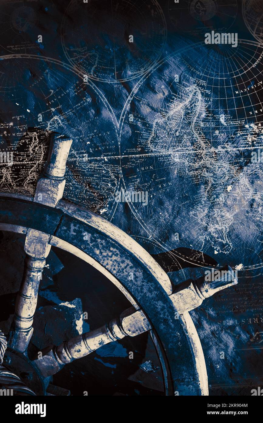 Old map navigation chart sailing hi-res stock photography and images ...
