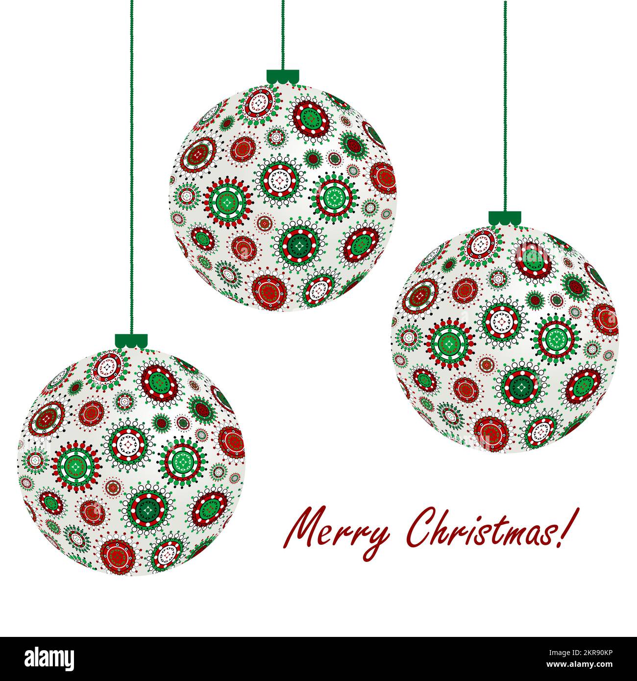 Christmas paper balls Stock Vector Images - Alamy