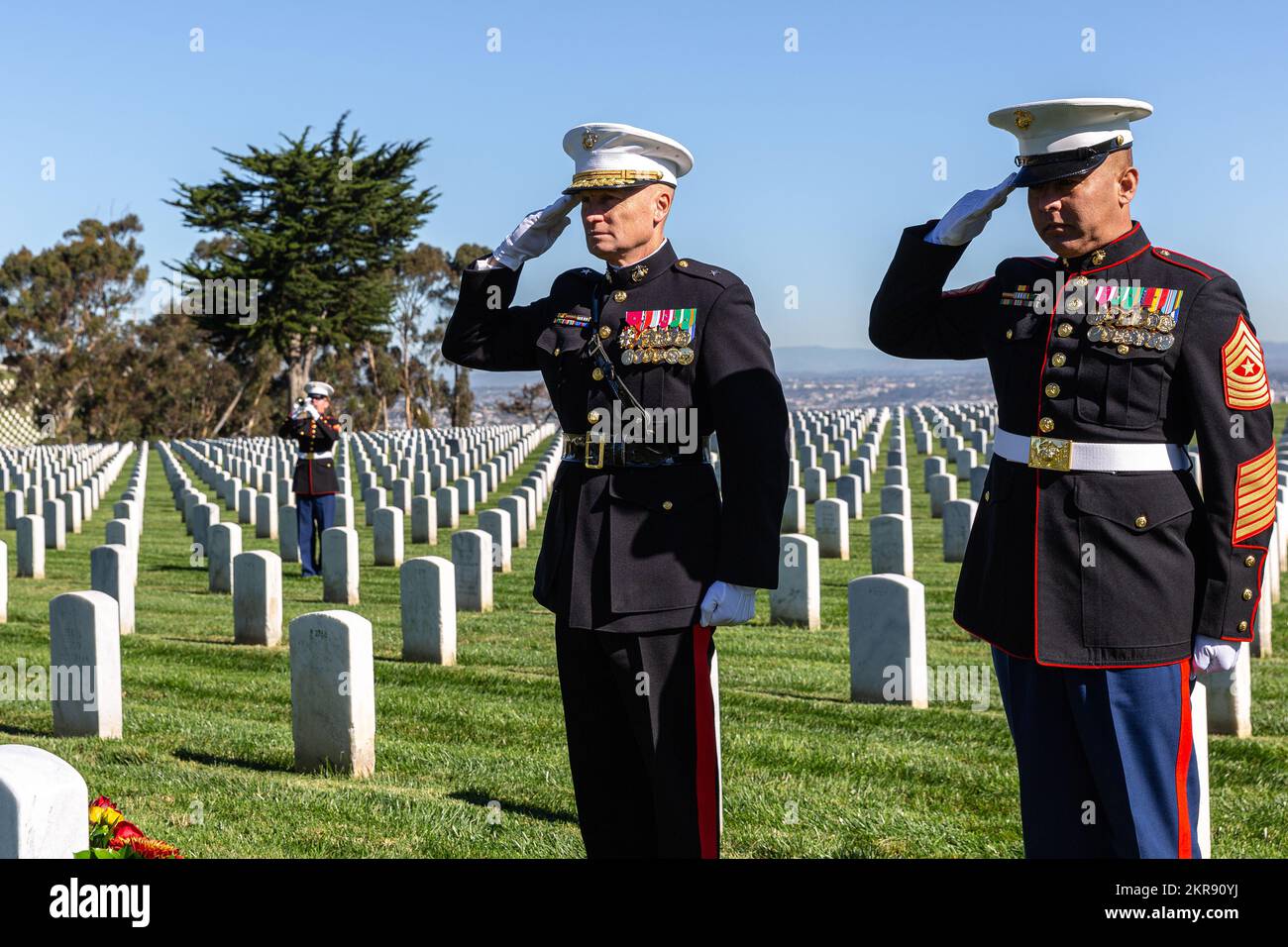 Brig. Gen. Jason L. Morris, left, the Commanding General of Marine ...