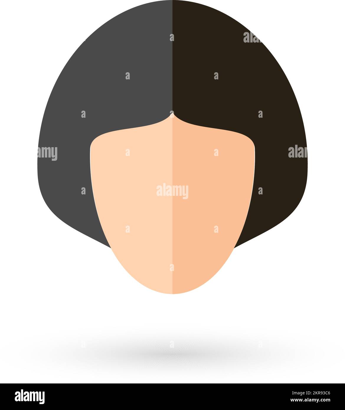 Cartoon girl faceless avatar female hi-res stock photography and images ...