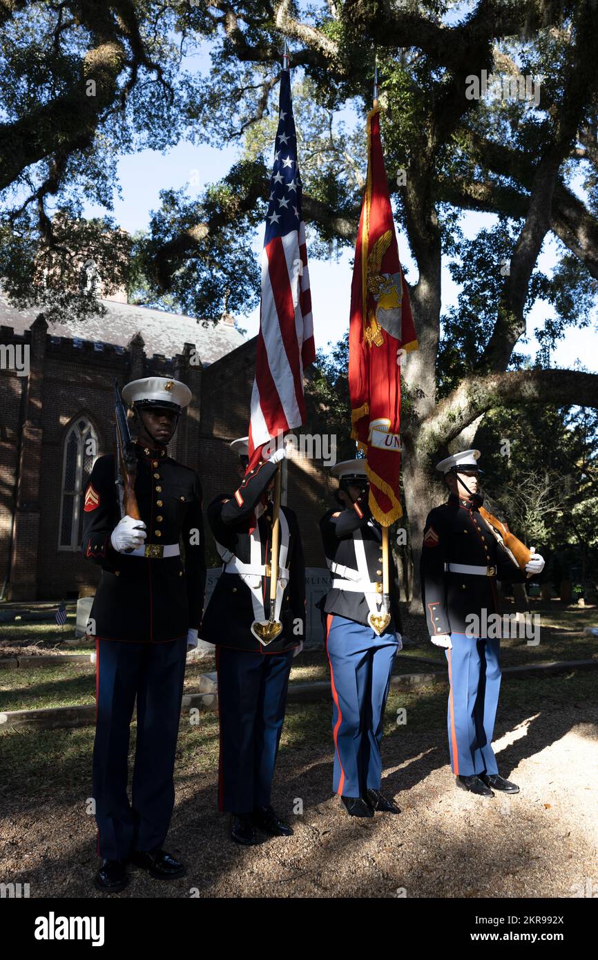 The color guard of Truck Company, 23rd Marine Regiment, 4th Marine ...