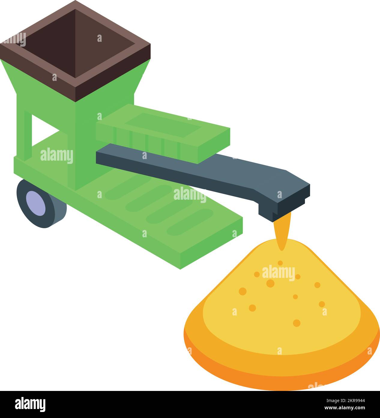 Glass production sand icon isometric vector. Factory window. Furnace ...