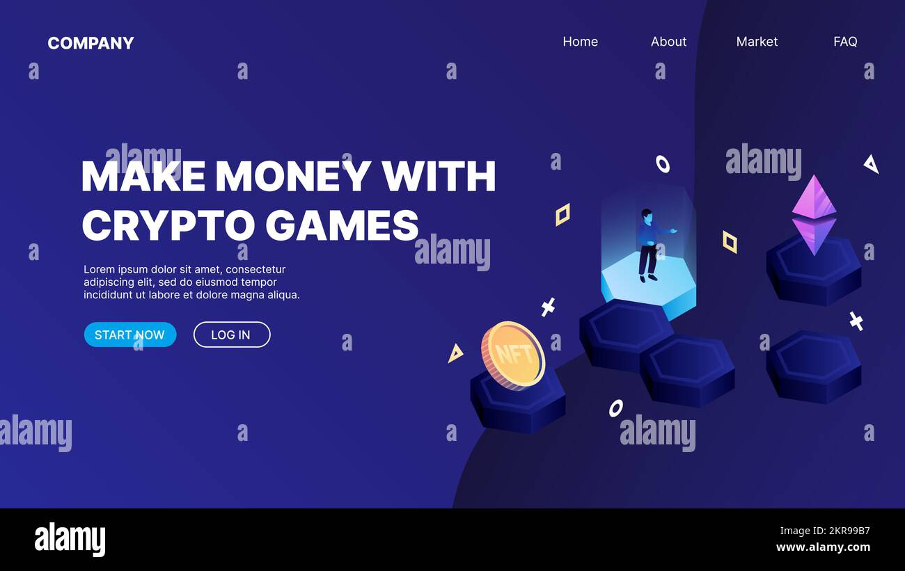 P2E Crypto Games Landing Page Concept. Make money playing crypto games ...