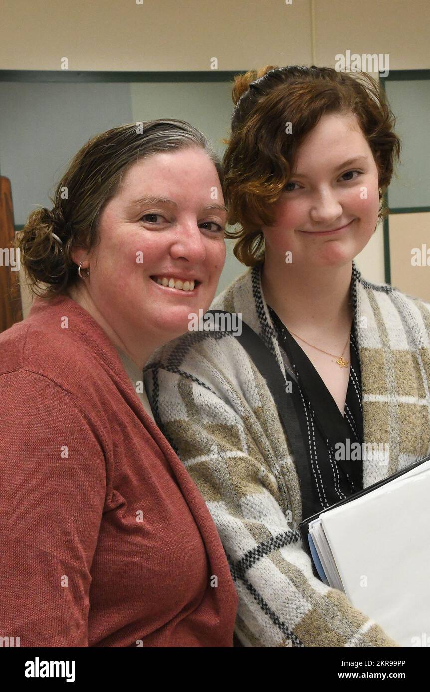 Master Sgt. (Ret.) Shelly Lutrell attends the Ben Eielson High School ...