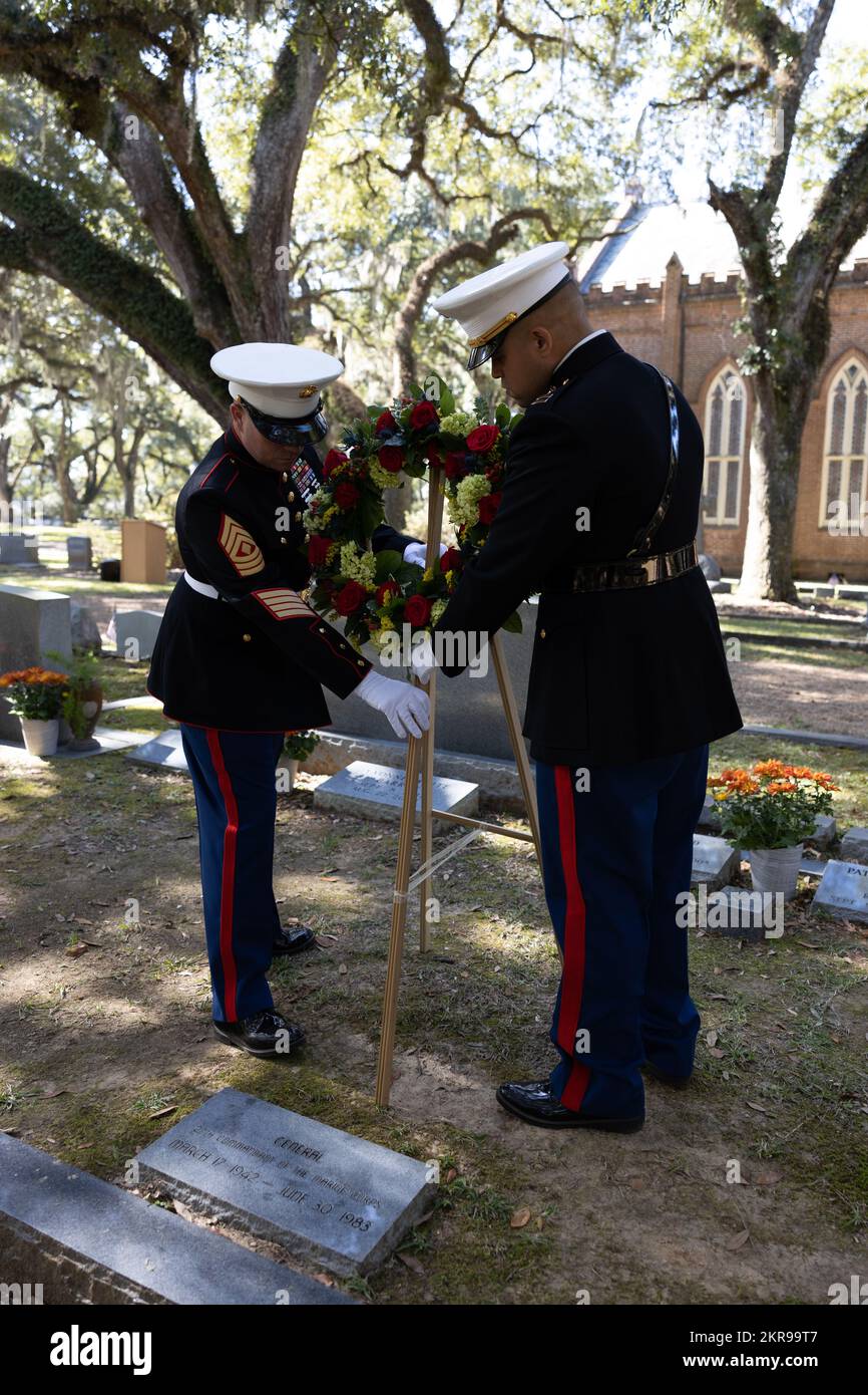 U.S. Marine Corps Capt. Kristopher Penton, right, and 1st Sgt. Steven ...