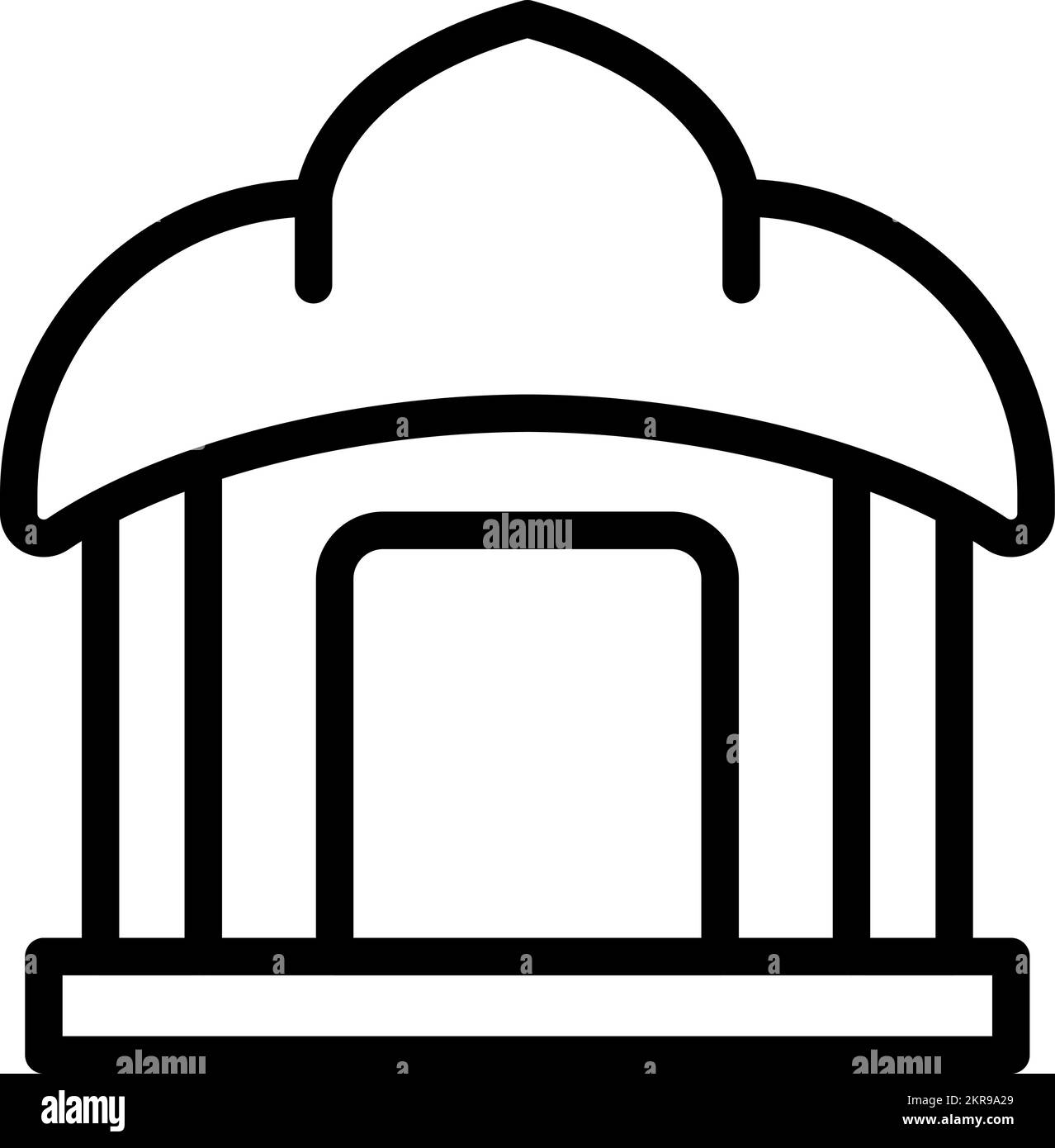 Temple icon outline vector. Tourism travel. National city Stock Vector ...