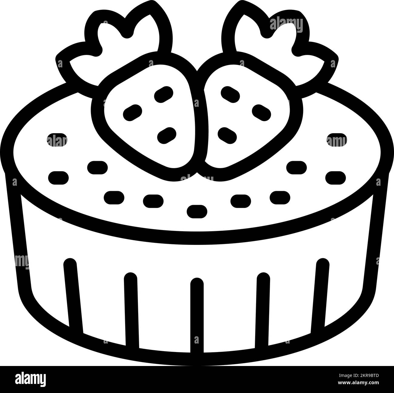 Cream cheesecake icon outline vector. Cake dessert. Sweet pie Stock ...