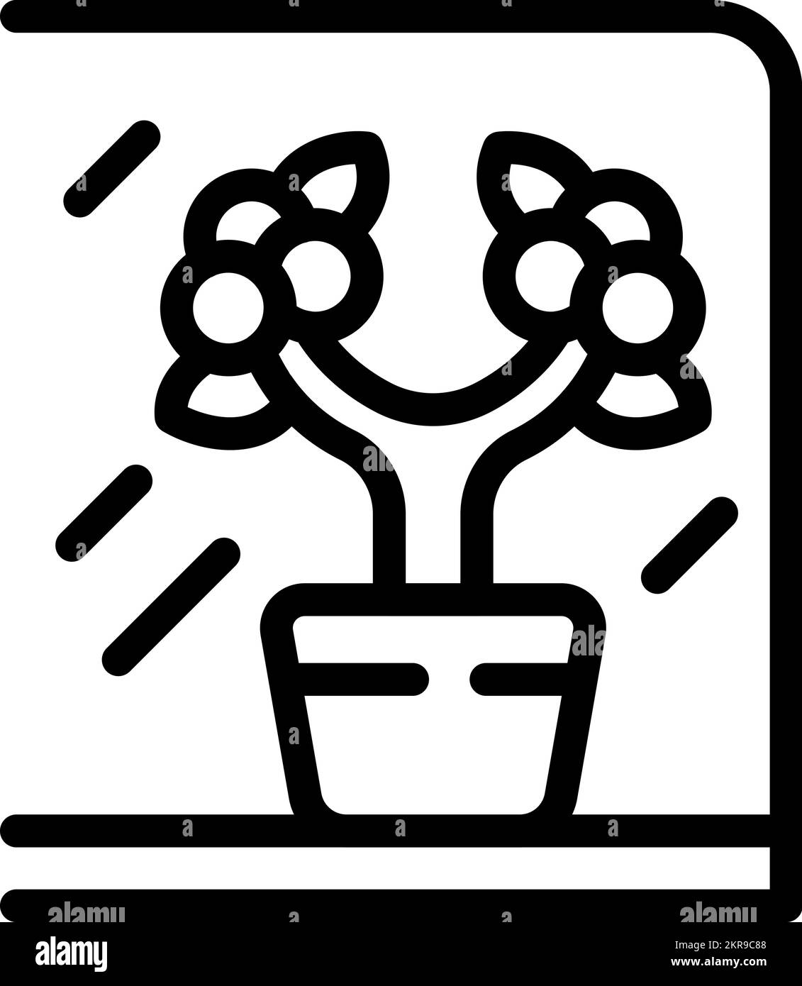 Plant pot icon outline vector. Garden windowsill. Eco view Stock Vector ... Plant pot icon outline vector. Garden windowsill. Eco view Stock Vector ...