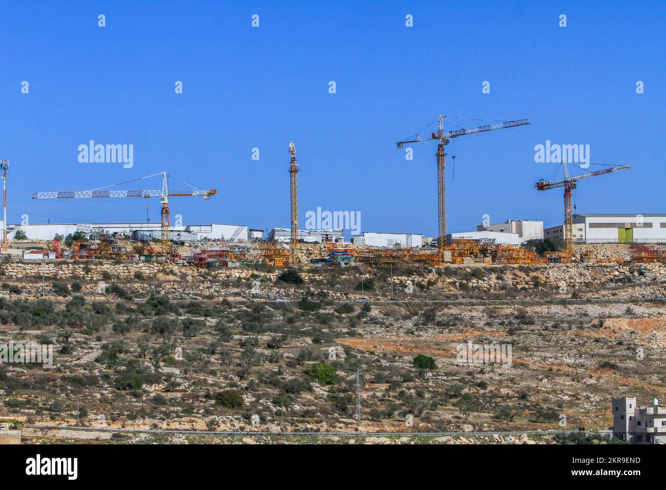 Salfit, Palestine. 28th Nov, 2022. General view of Barkan settlement ...