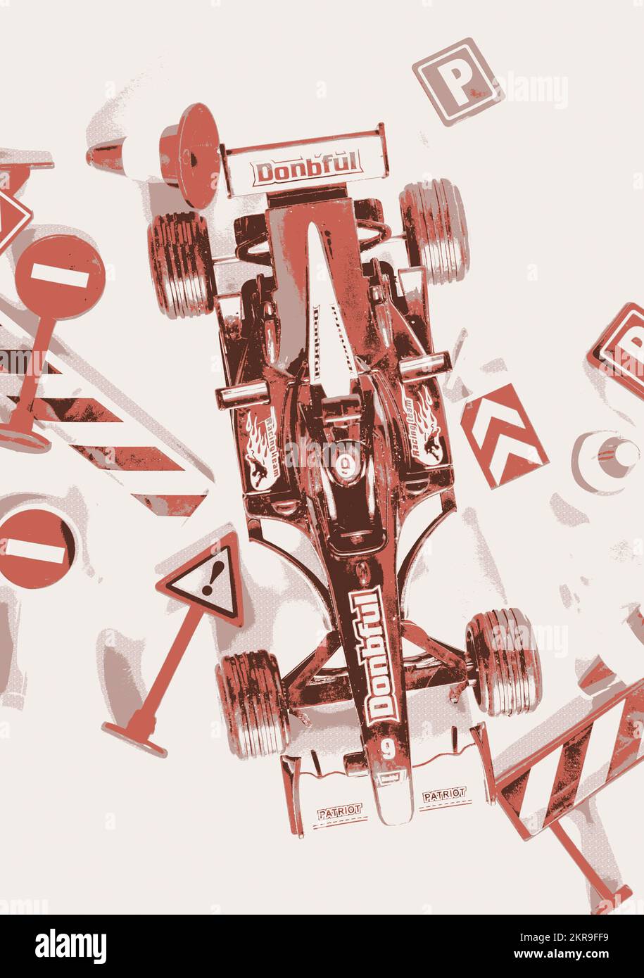 High octane view on a Formula 1 race car pushing boundaries and racing ...