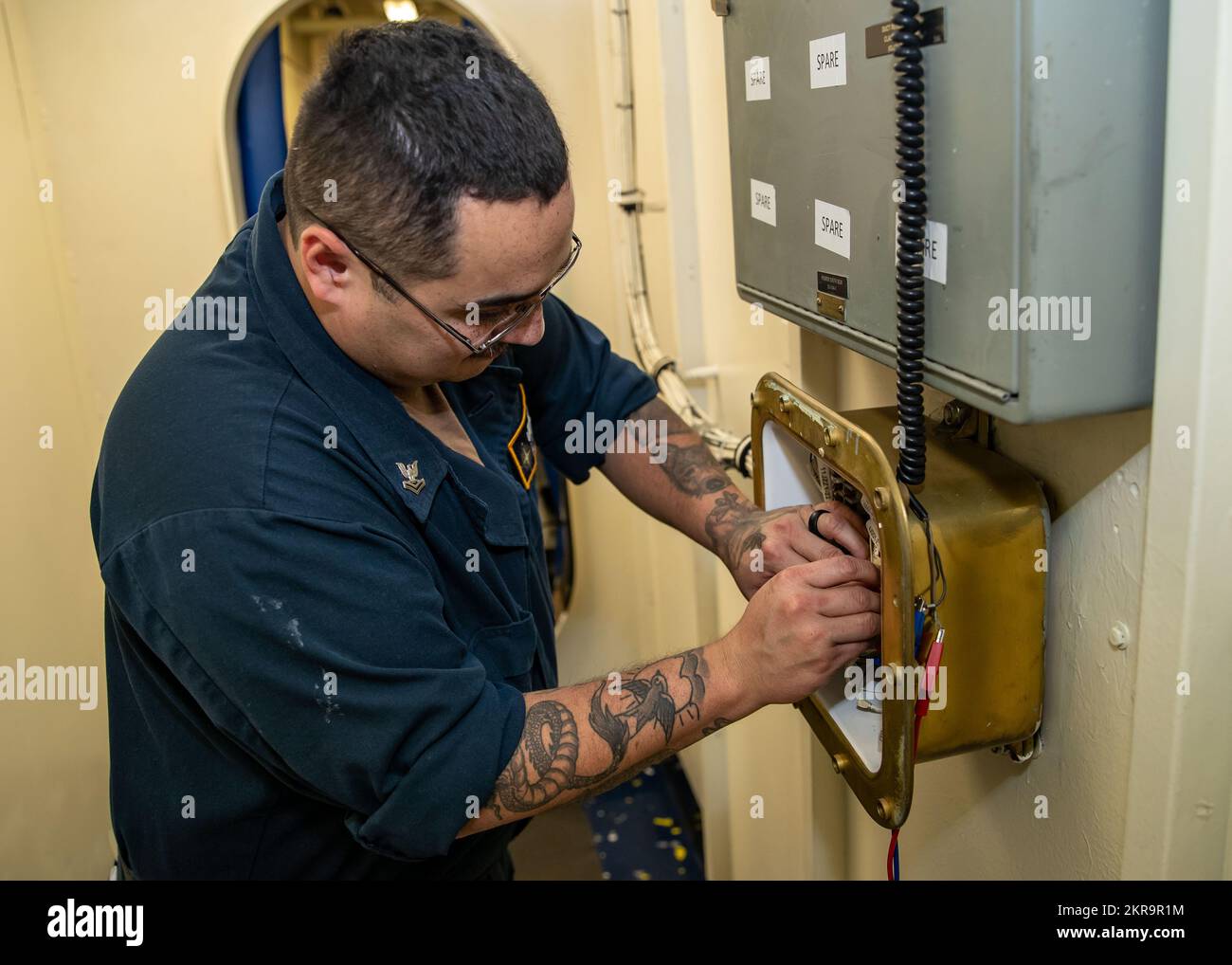 Electrician’s Mate 2nd Class Frank Alvarado, from Minden, Nevada ...