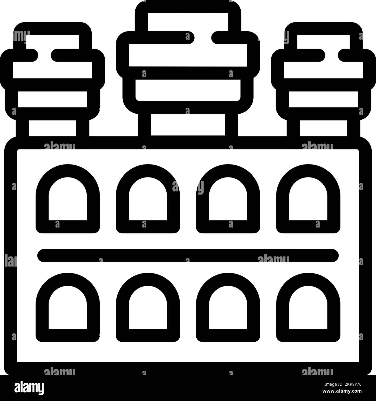 Travel element icon outline vector. Map temple. Landmark culture Stock ...