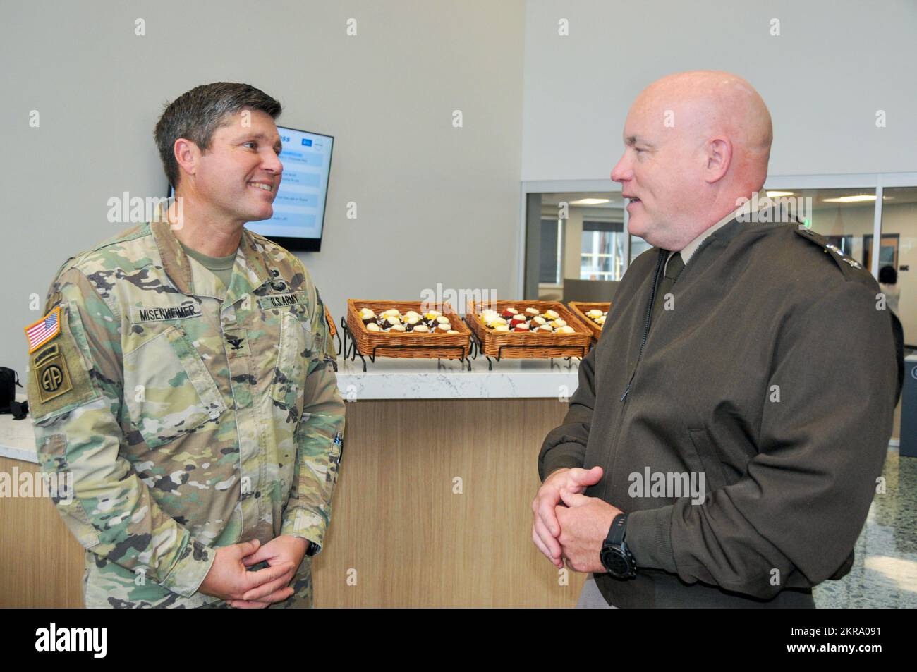 Col. John Misenheimer (left), Fort Leavenworth garrison commander ...
