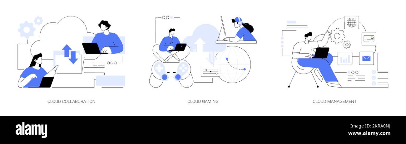 Cloud service abstract concept vector illustrations Stock Vector Image ...