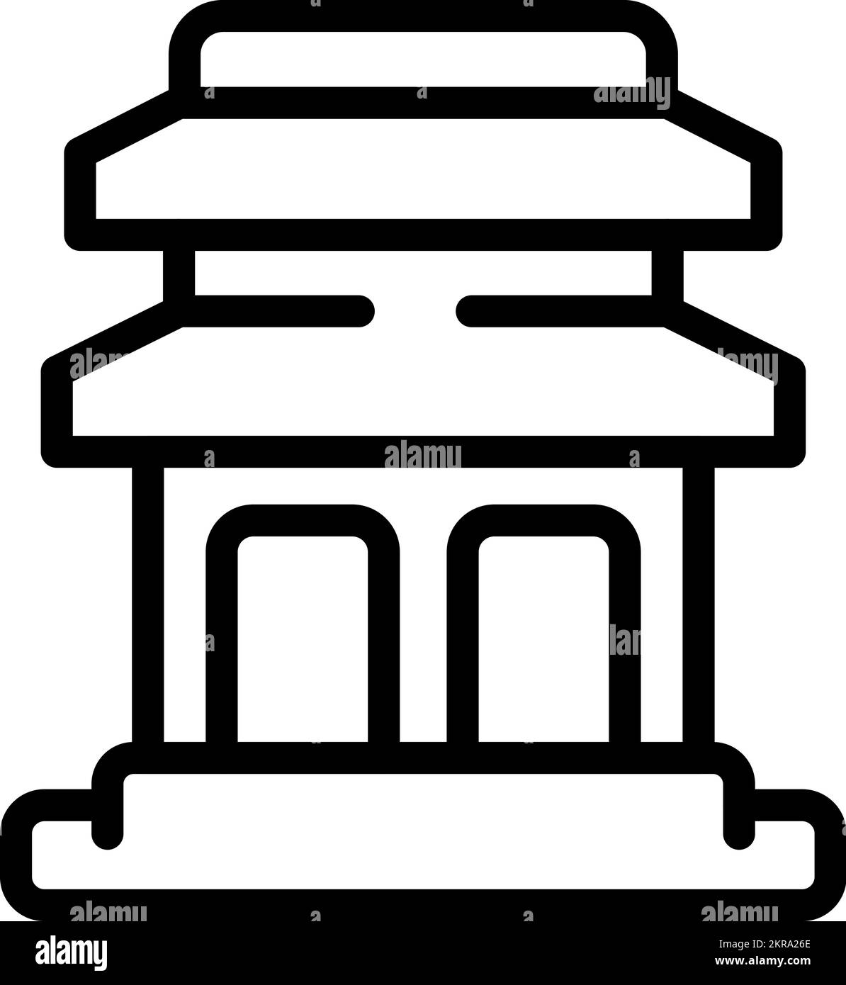 Culture building icon outline vector. Landmark travel. National trip ...