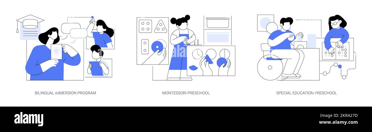 Early education program abstract concept vector illustrations Stock ...