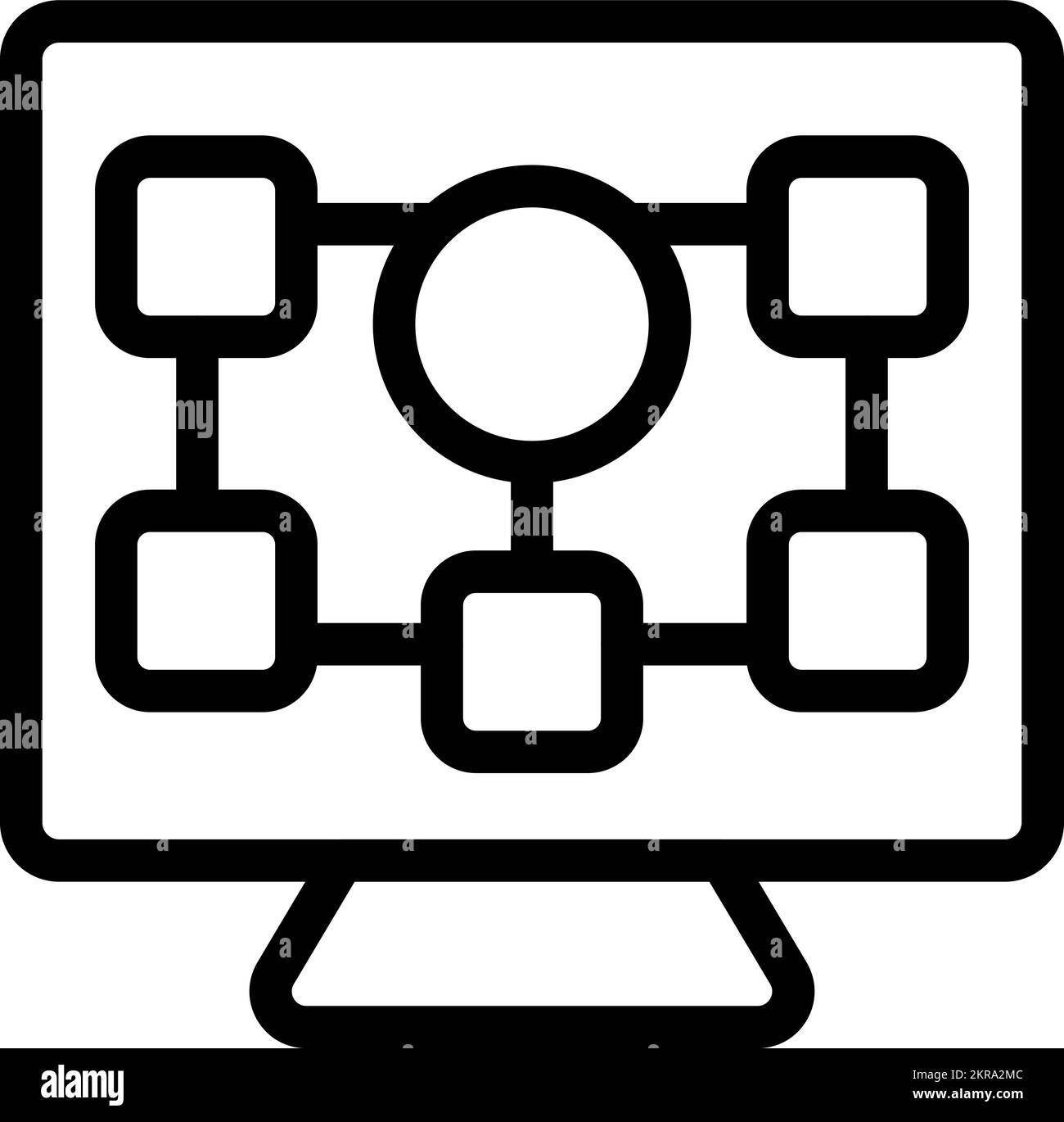 Smart monitor icon outline vector. Internet game. Camera digital Stock ...