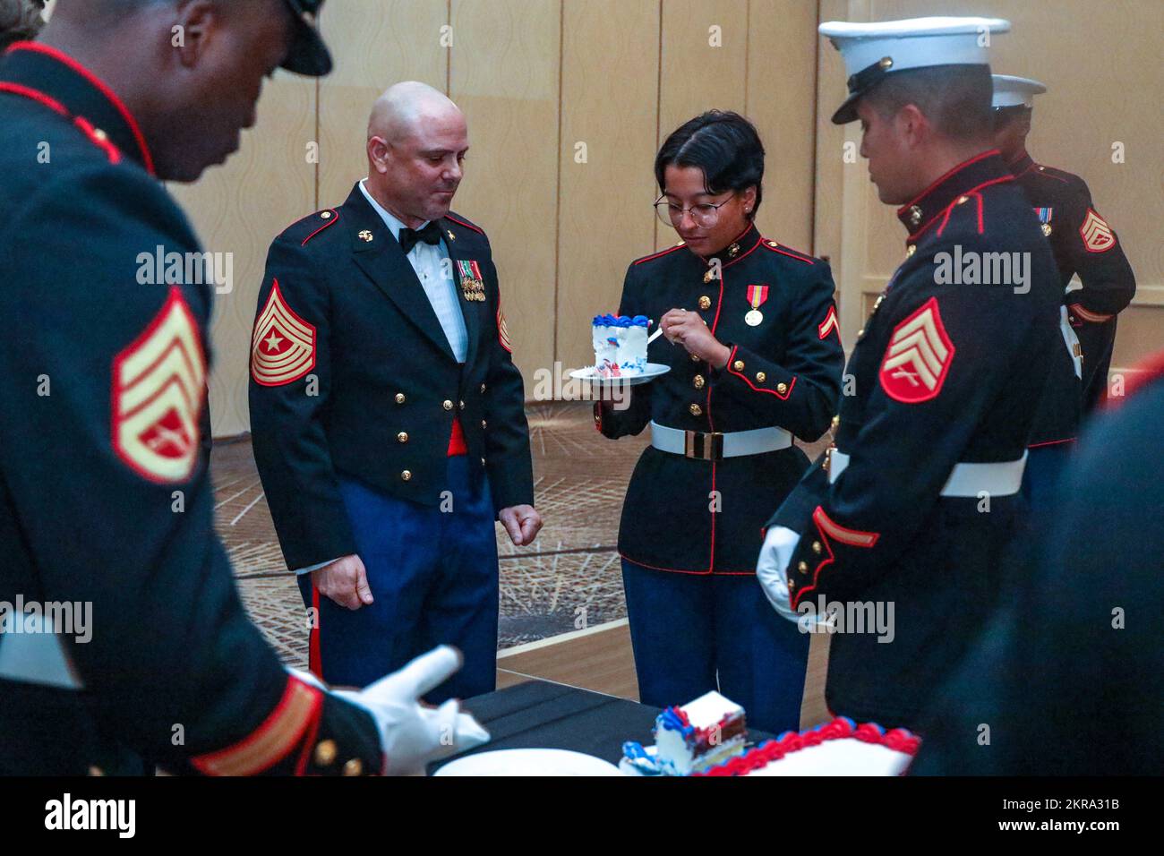 U.S. Marine Corps Sgt. Maj. Franklin Morris, sergeant major of Recruiting Station Tampa, passes ...