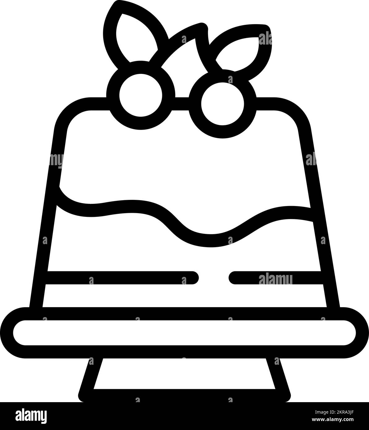 Jelly cake icon outline vector. Sweet pie. Chocolate meal Stock Vector ...