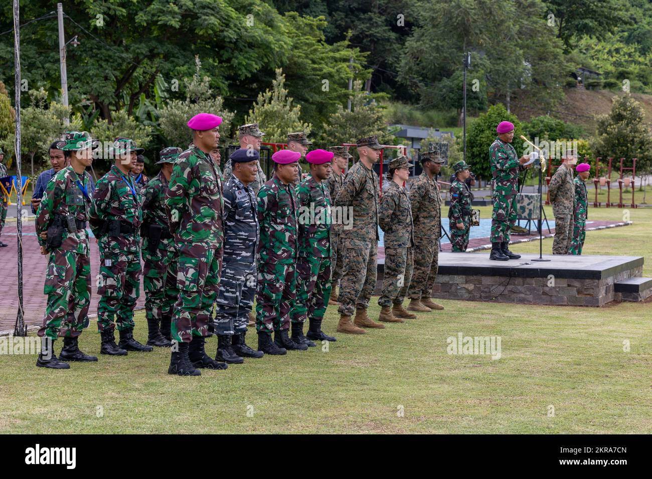 Indonesian service members and U.S. Marines with Marine Rotational ...
