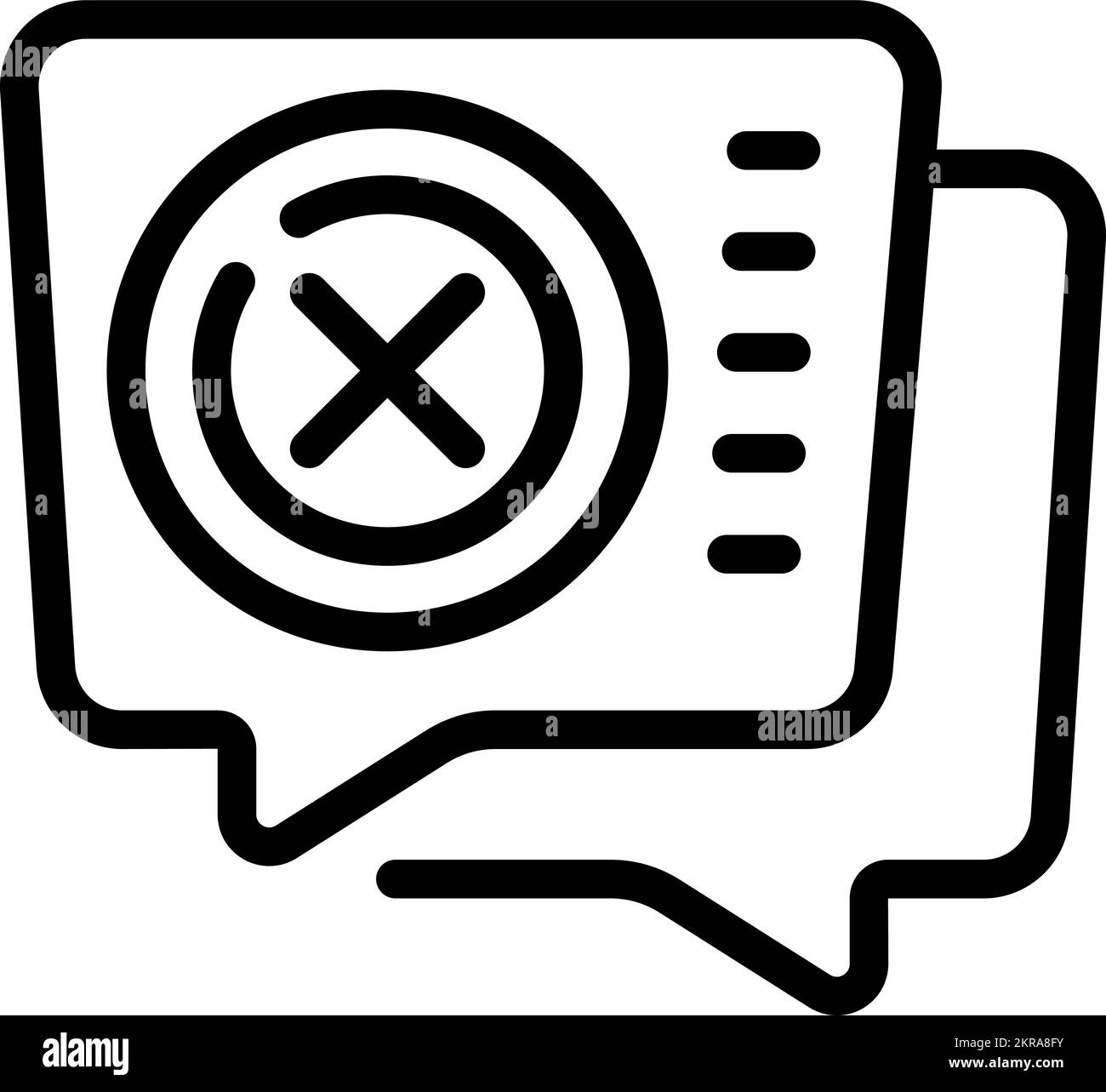 Delete chat icon outline vector. Social account. Remove people Stock ...